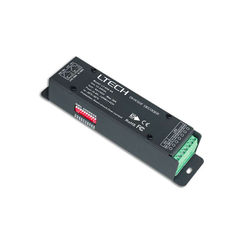 DMX512 Controller LT-858-5A 4Channel RDM LED Decoder