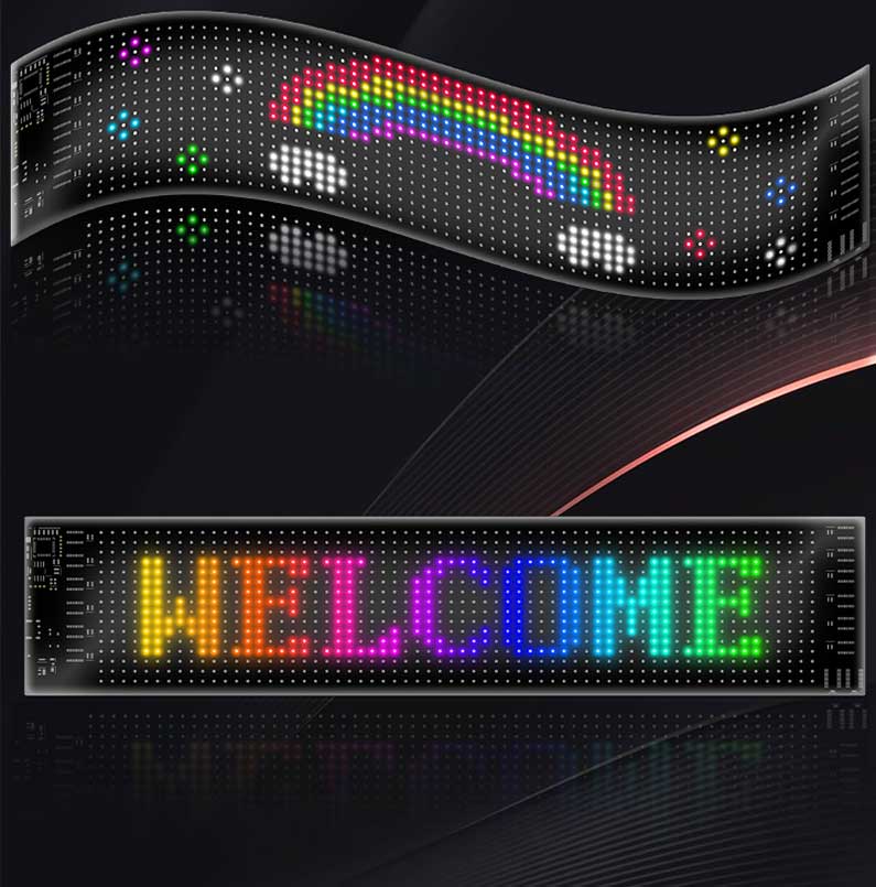 LED Matrix Panel DC5V Pixel RGB Flexible Display Screen